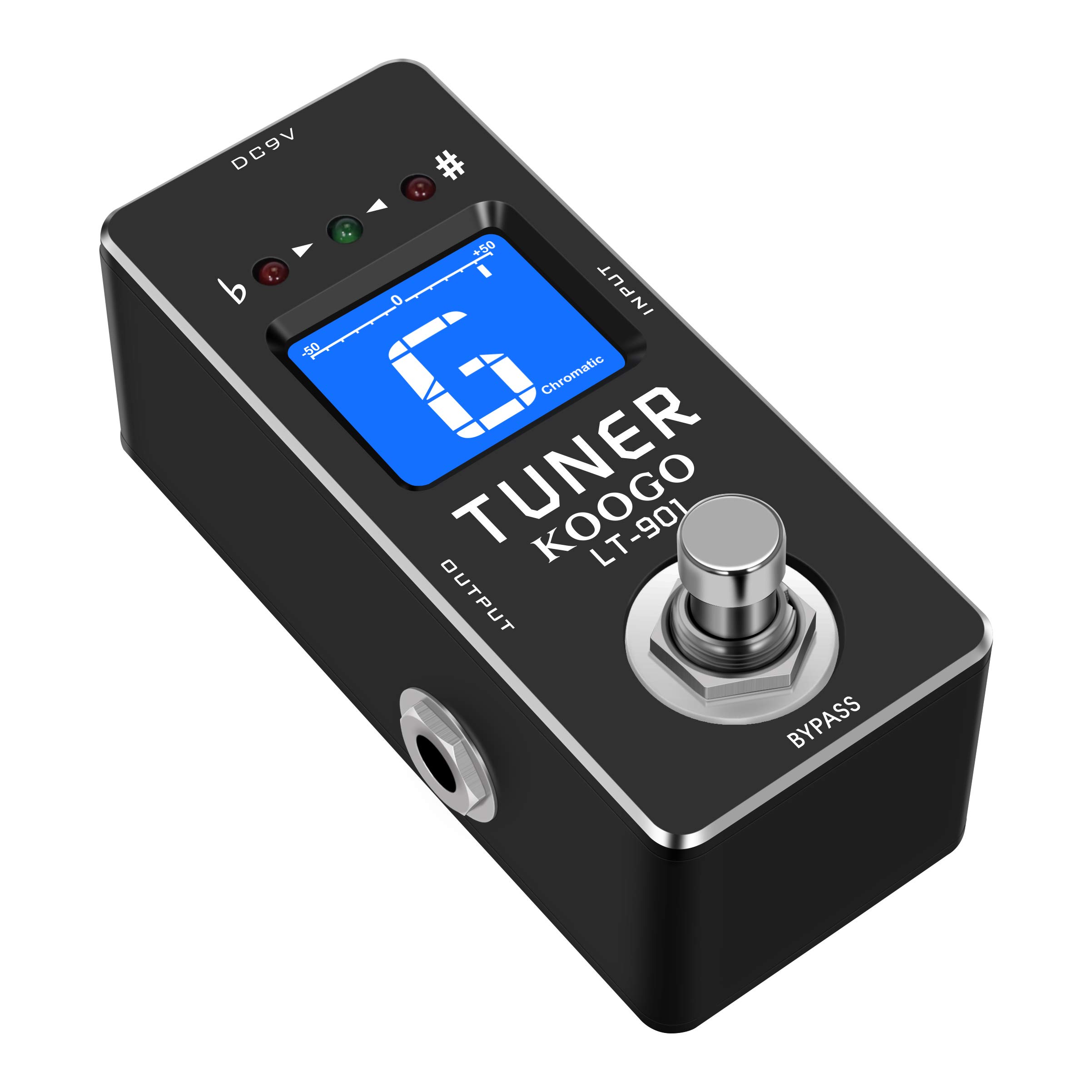 Koogo Tuner Pedal High Precision Chromatic Guitar Tuners Pedal True Bypass
