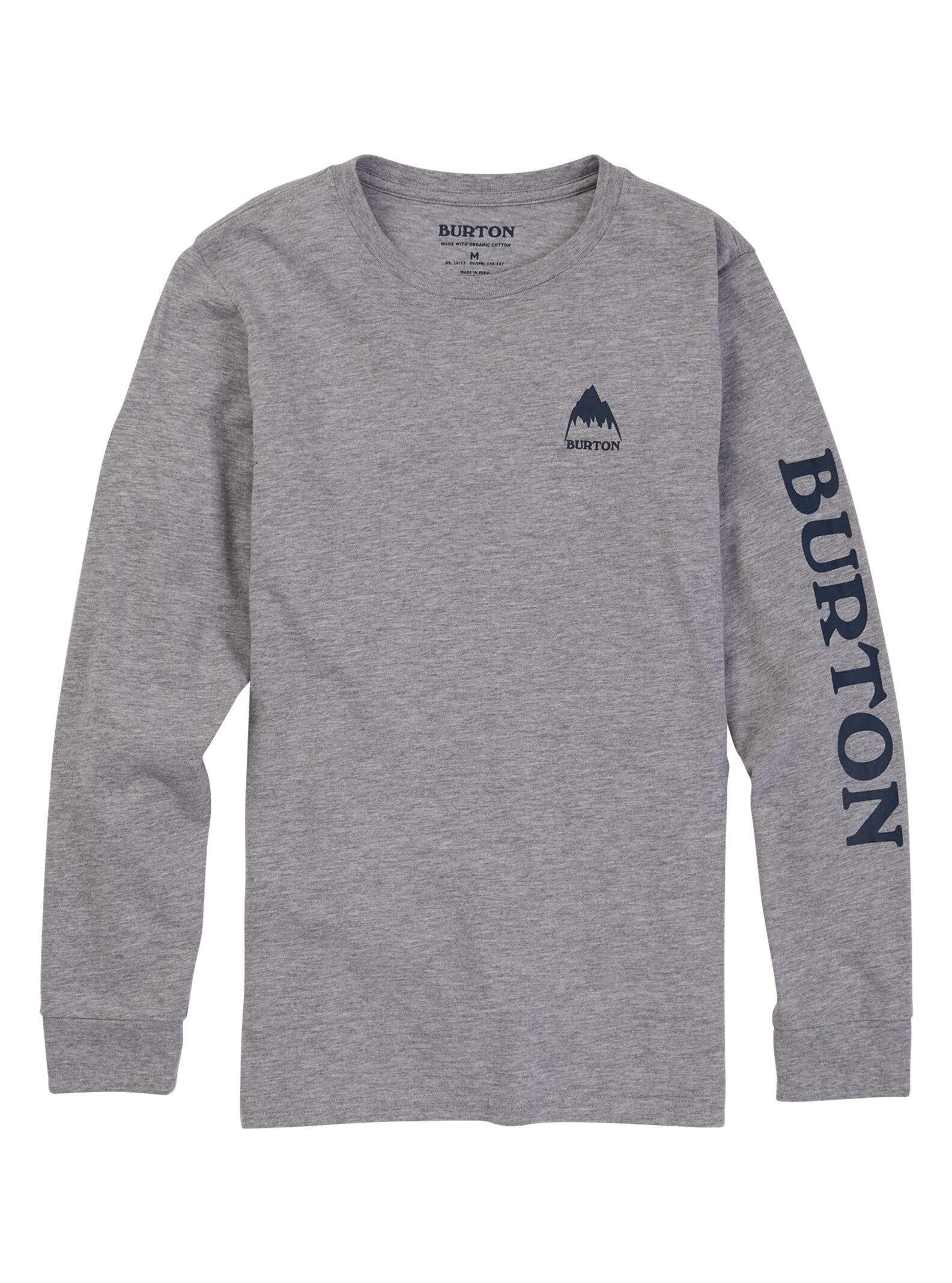 Burton Boys Elite Long Sleeve, Gray Heather New, Medium