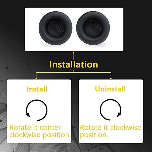 MQDITH Soft Protein Leather Replacement Ear Pads Compatible with Corsair Virtuoso RGB SE Headset
