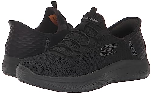 Skechers Women's Hands Free Slip-Ins Summits SR Food Service Shoe, BBK, 7.5 Wide