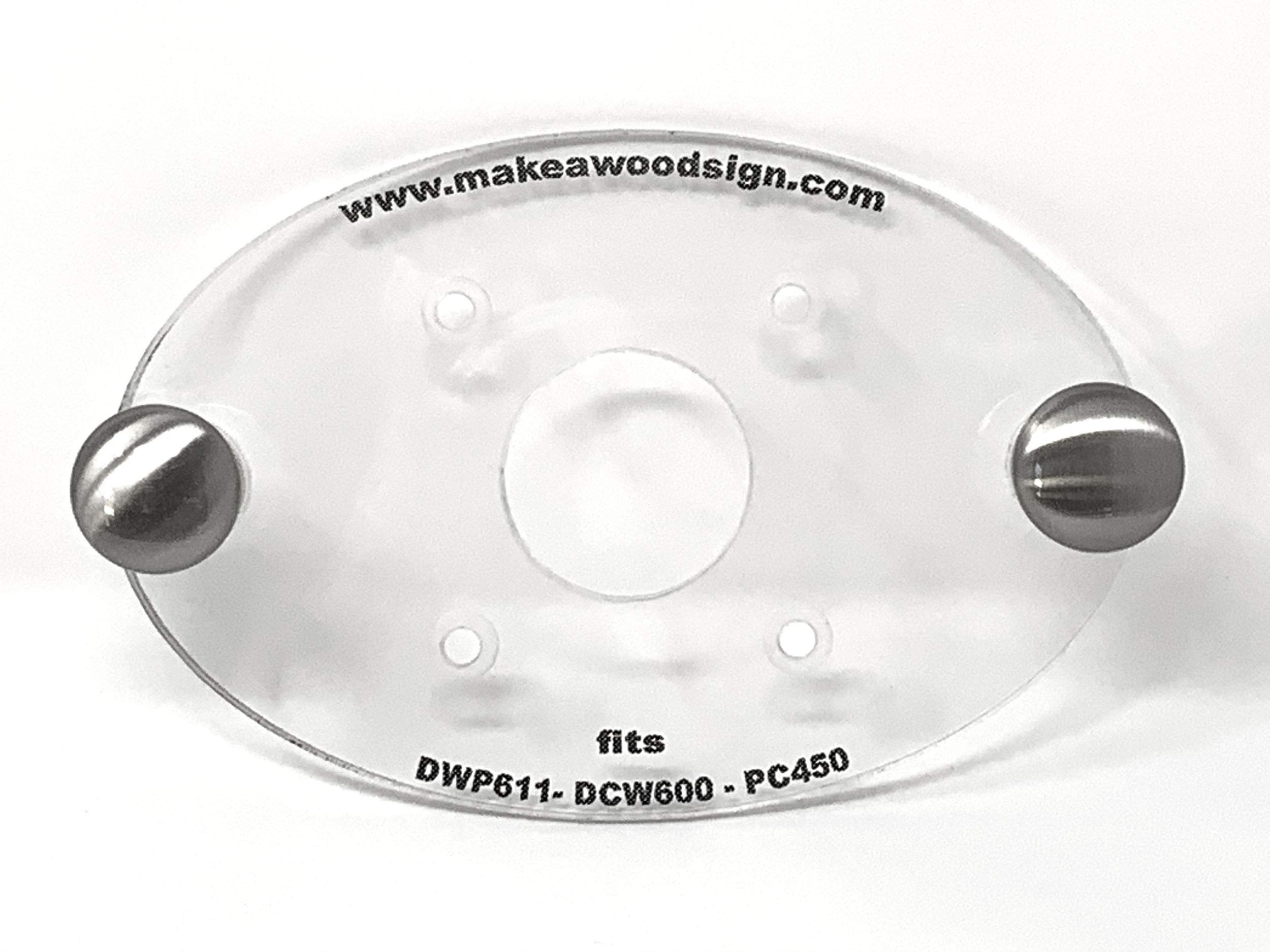 Dave's - Palm Router Acrylic Router Base Plate Compatible with DWP611 MADE IN AMERICA
