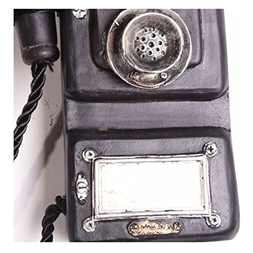 CGF- Decorative Telephones Wall Hanging Phone Model Decorate, Old Fashioned Corded Telephone Landline Phone Wired Telephone for Home Office Hotel, Black
