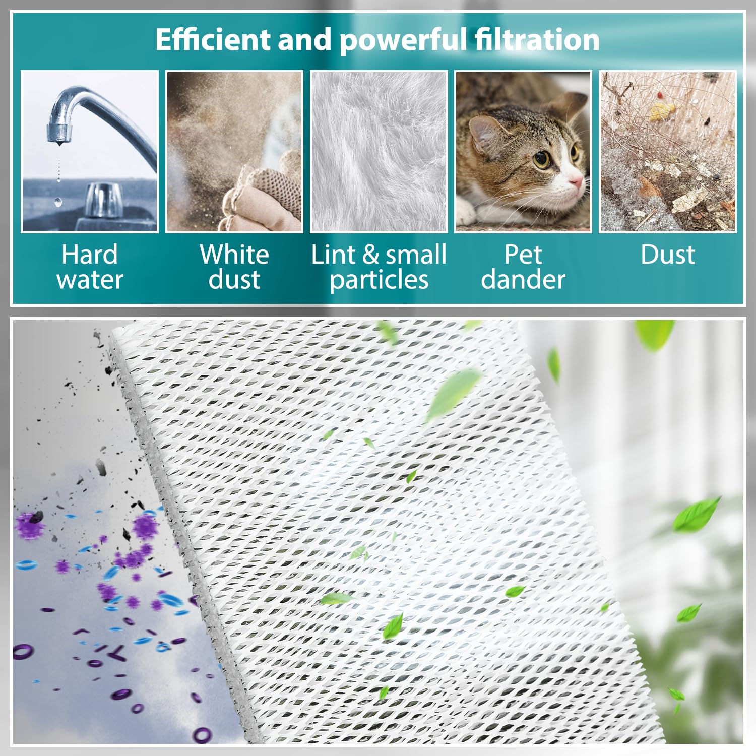 HASMX HC26A1008 Replacement Humidifier Filter Pad for Honeywell HE360, HE-360, HE200A, HE260A, HE260B, HE265A, HE265B, ME360, HE360A, HE360B, HE365A, HE365B Replaces Part Numbers RP3162, A35W (3-Pack)