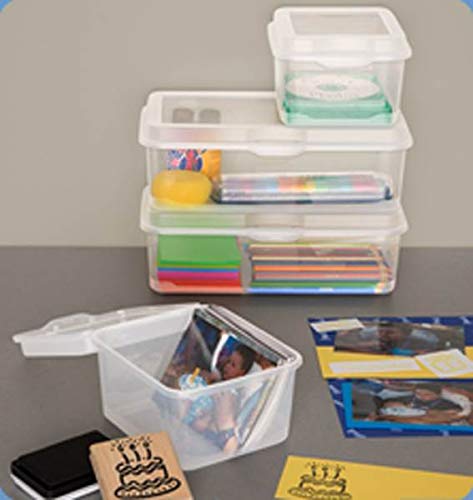 Sterilite Plastic FlipTop Latching Storage Box, Clear (12 Pack) 18038612