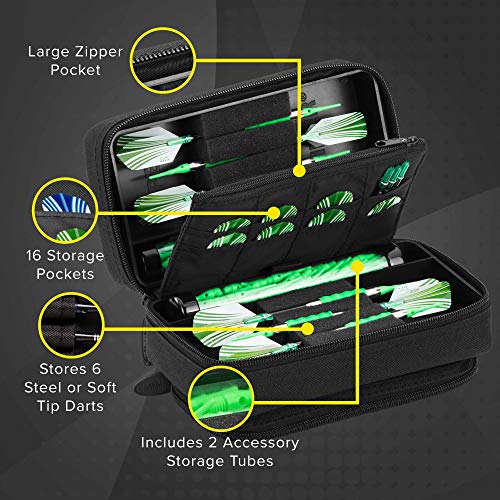 Casemaster by GLD Products Casemaster Plazma Pro Dart Case with Black Zipper and Phone Pocket