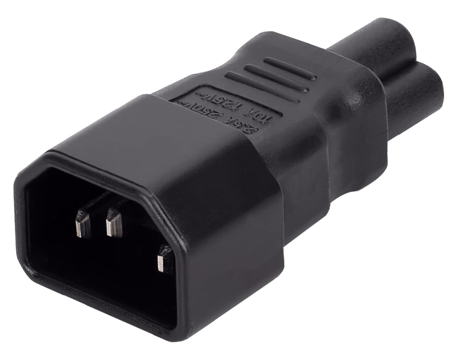 Dracaena 6 Pack IEC 320 Adapter C14 to C5 Adapter 3 Poles IEC Socket Mickey Mouse C5 to C14 Adapter Straight Headed IEC Extender Power Adapter