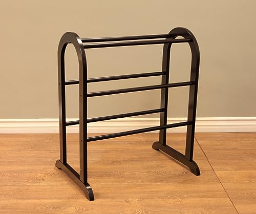 Frenchi Home Furnishing Quilt Rack, Cherry Finish