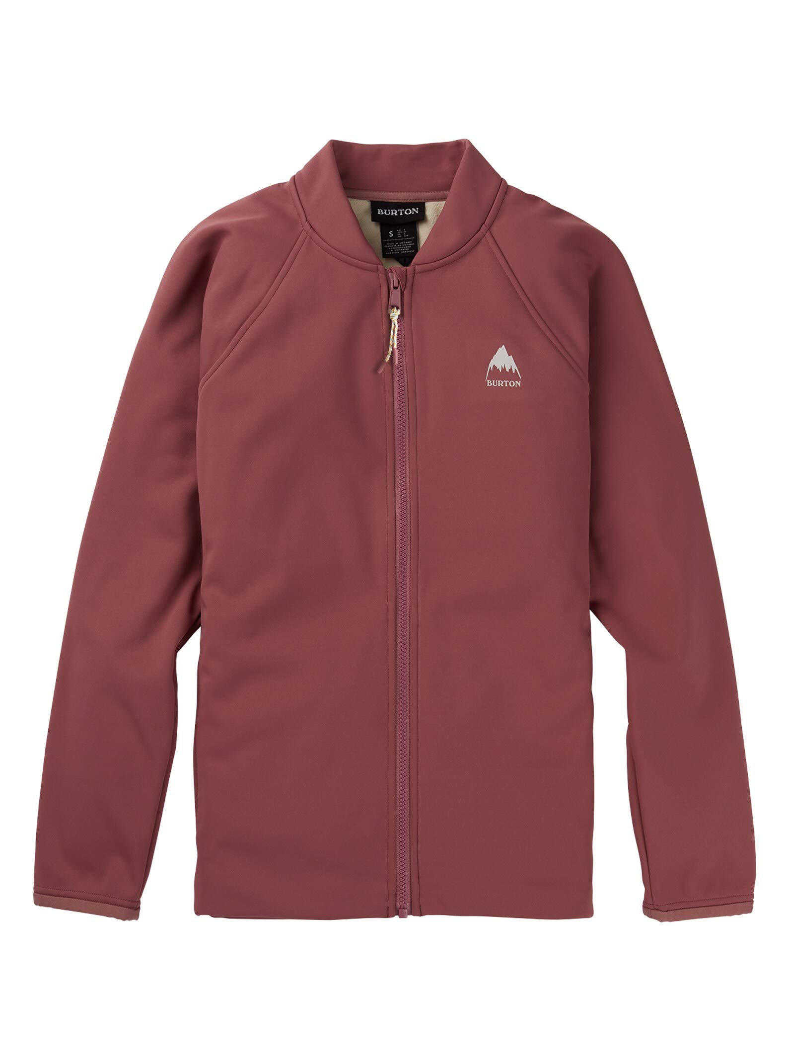 Burton Womens Crown Weatherproof Track Jacket, Rose Brown, Large