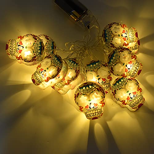 Yivibe Halloween String Lamp, Flexible Battery Operated Lightweight LED String Light for Courtyard for Garden for Home