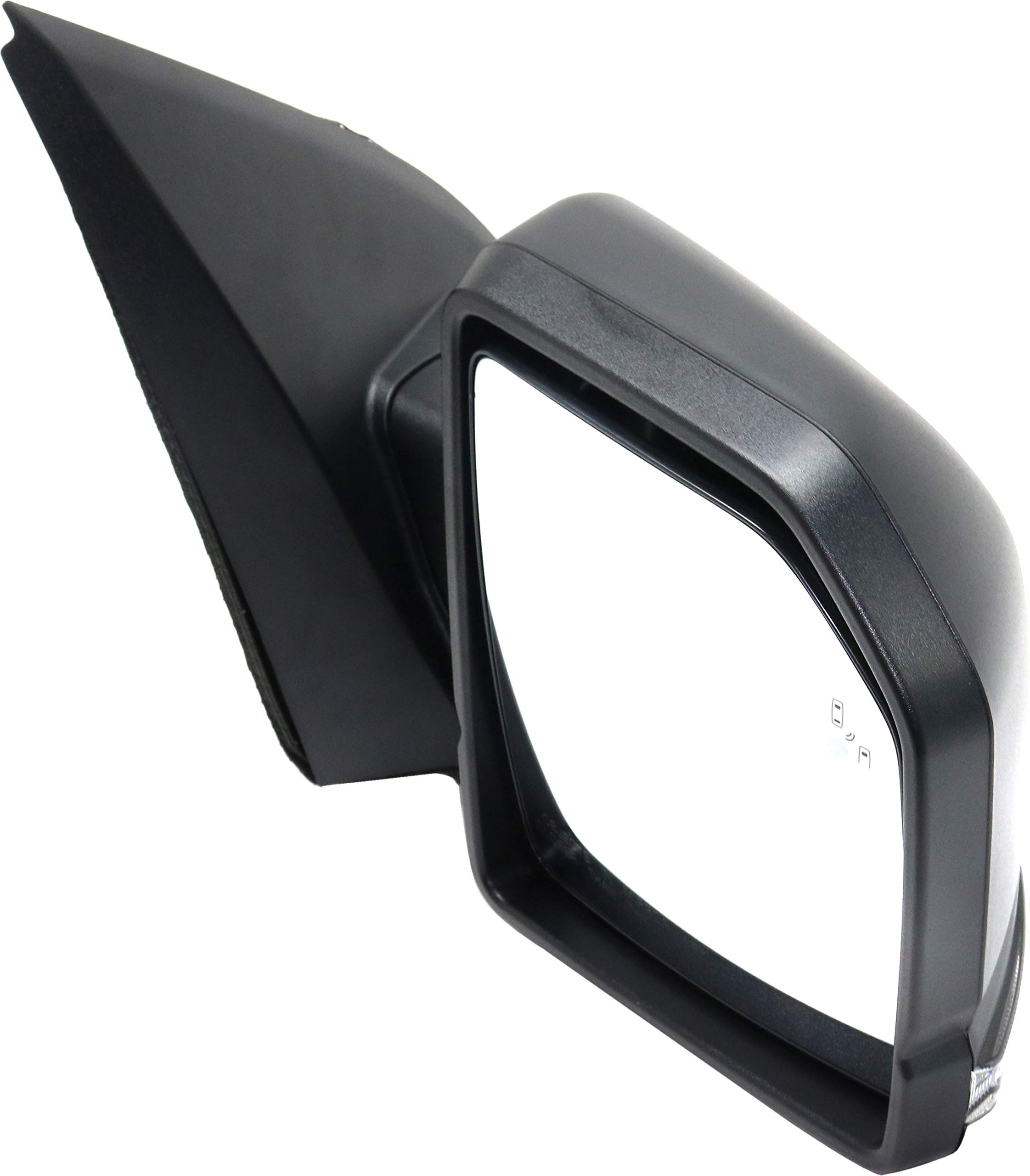 Kool Vue Right Power Heated Mirror for Ford F-150 2015-2017 Manual Fold With Signal Light, Blind Spot Monitor & Puddle Lamp; Without Memory & Auto-Dimming Textured