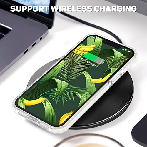 MATEPROX Compatible with iPhone 13 Pro Max Case Clear Thin Slim Crystal Transparent Cover Shockproof Bumper Case for iPhone 13 Pro Max 6.7" 2021(White)