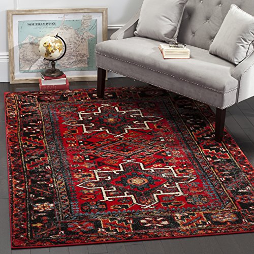 SAFAVIEH Vintage Hamadan Collection Area Rug - 8' x 10', Red & Multi, Oriental Traditional Persian Design, Non-Shedding & Easy Care, Ideal for High Traffic Areas in Living Room, Bedroom (VTH211A)