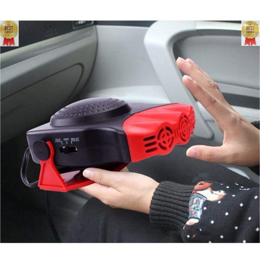 Car Heater - 2 in 1 Portable Car Heater De-icer, 12V Car Heater That Plugs Into Cigarette Lighter, Ceramic PTC Fast Heating 360° Rotatable Car Heate