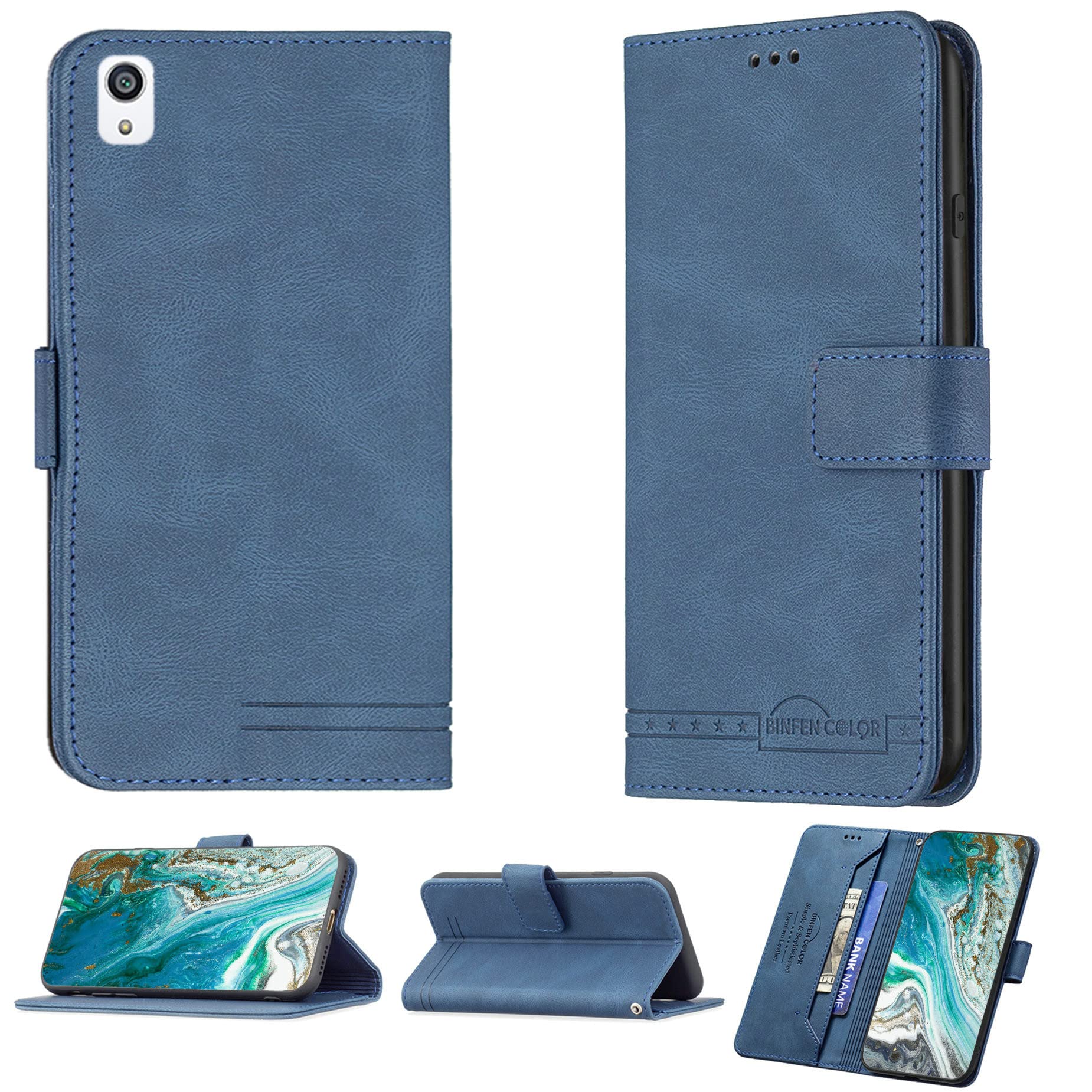 Case for Sony Xperia Z5 Premium Case Compatible with Sony Xperia Z5 Premium Phone Case Flip Stand Cover PU Leather BF09 Wallet Case Blue