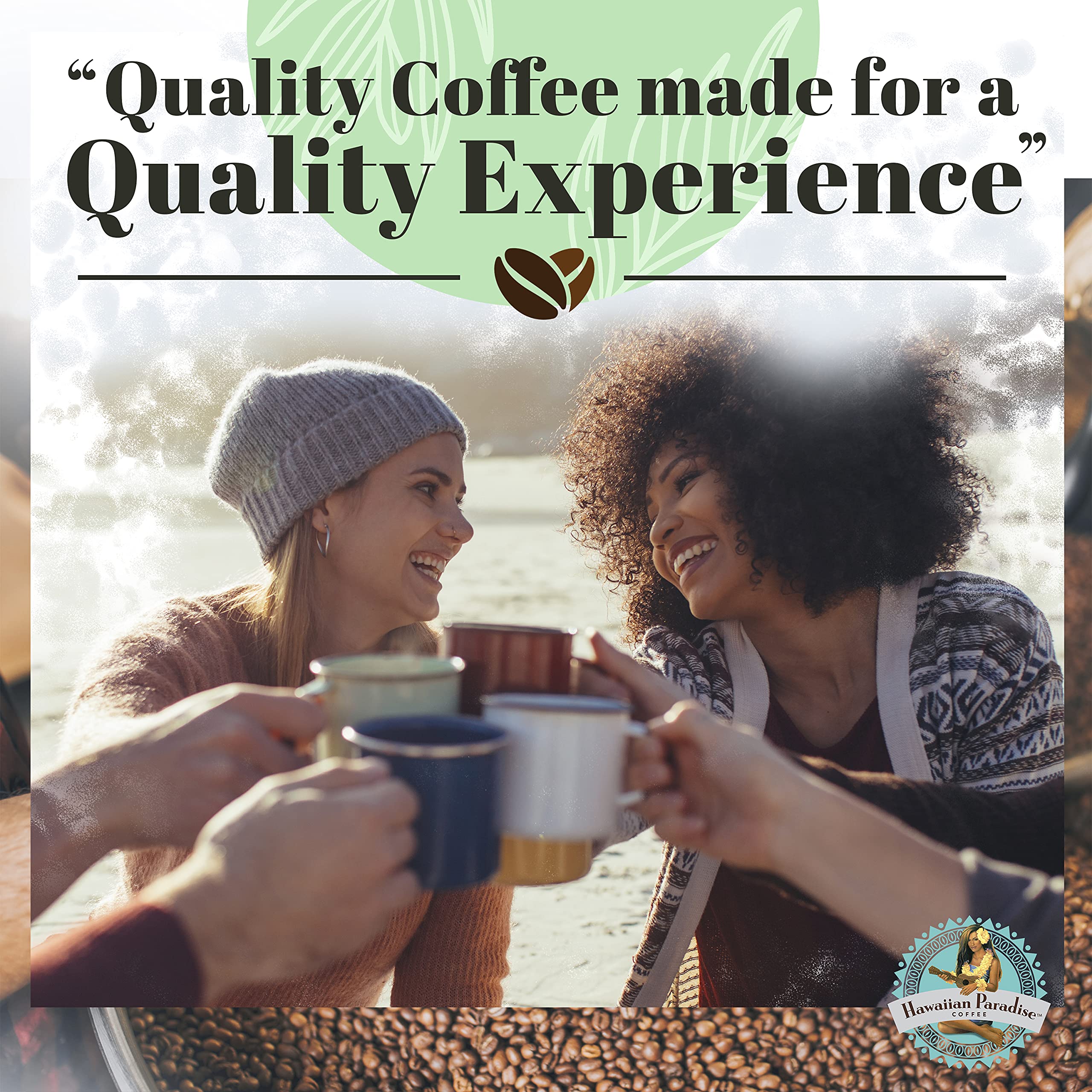 Hawaiian Paradise Coffee 10% Hawaiian Roast Coffee Ground 12oz. Bag - Premium Rich Signature Brewed – 100% Arabica Gourmet Finest Beans