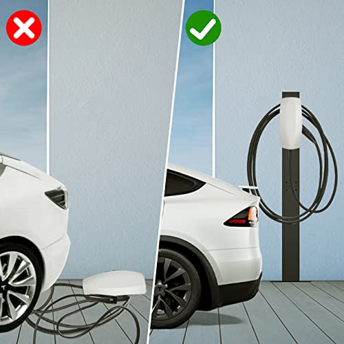 eMACROS EVSE Wall Connector Pedestal -Mounted EV Charging Station EV Charger Pedestal for Tesla for Tesla Gen 3 Wall Connector