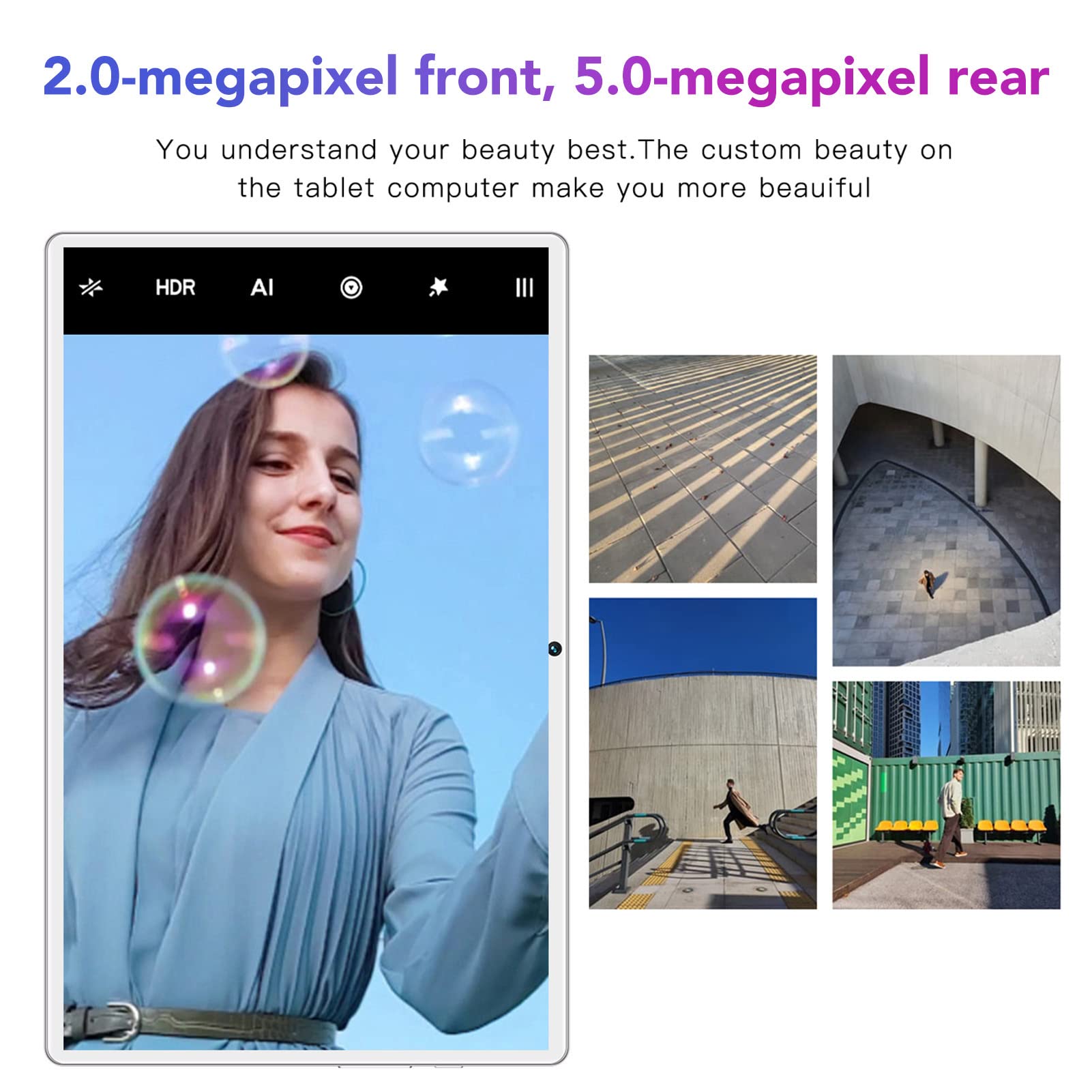 CHICIRIS Tablet 5G Silver 100240V Tablet 10.1 Inch Resolution 1960x1080 MT6592 10 Cores for Research (US Plug 110V Light Source)