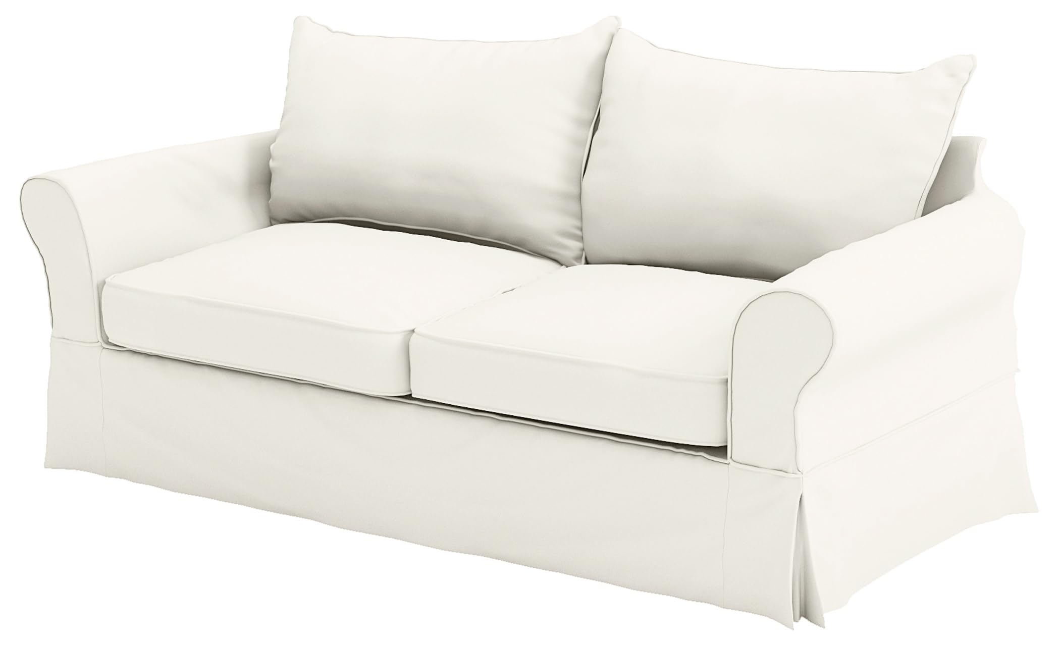 The Cotton Sofa Cover (Width: 81”~ 85”, Not 92” !) Fits Pottery Barn PB Comfort Roll ARM Sofa (Not Grand Sofa). A Durable Slipcover Replacement (Beige (Knife Edge))