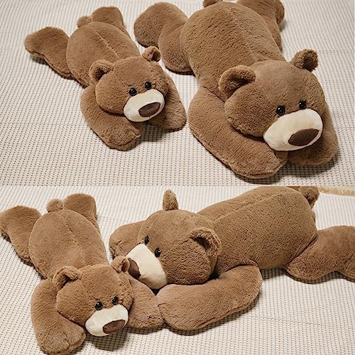 CSVBTRF 3.5 lbs 23" Bear Weighted Stuffed Animal - Hugging Pillow for Kids, Brown Plush Toy(Brown, 23")