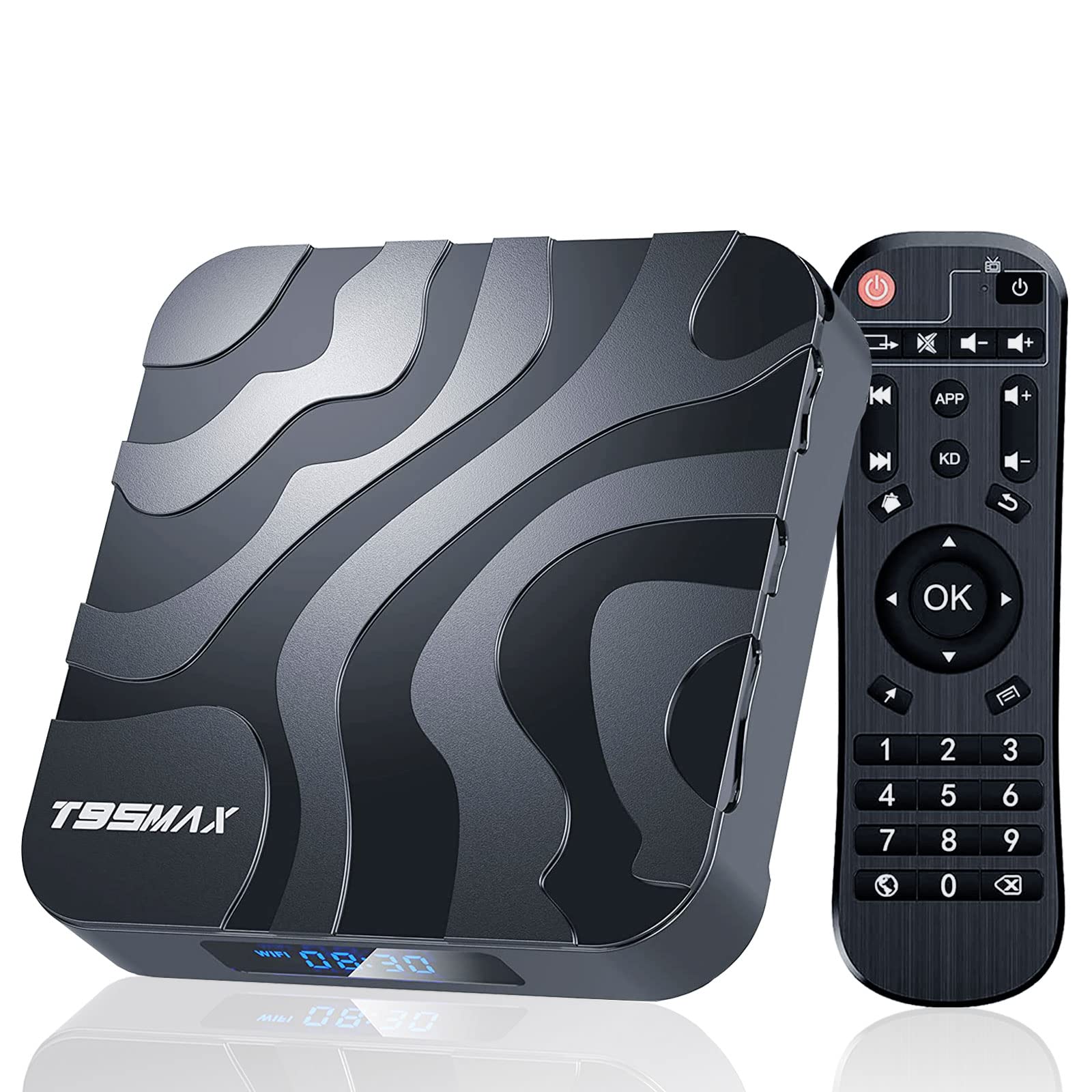 EASYTONE 2024 Android TV Box 12.0,Android Box TV 4GB RAM 32GB ROM H618 Quad-Core CPU 6K TV Box Support 2.4/5G Dual WiFi Ethernet Bluetooth 4.0 H.265 Android Smart TV Box