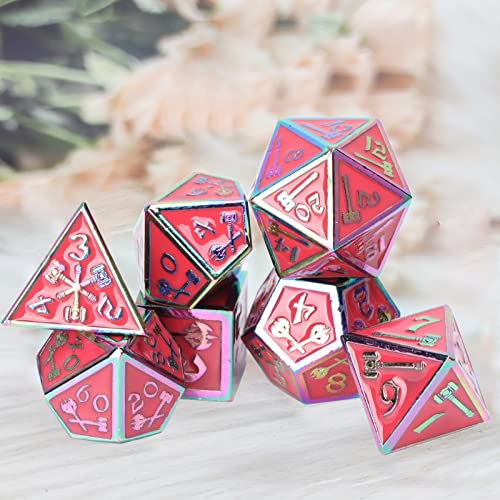 Dice Set, Durable Metal Polyhedral Dice Set Special Shape Exquisite for Table Games (Type 1)