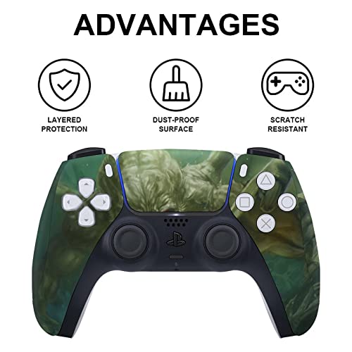 Cthulhu Monster Full Protective Skin Cover Design Wrap Decal Sticker Compatible with PS5 Digital Edition Console and Controller