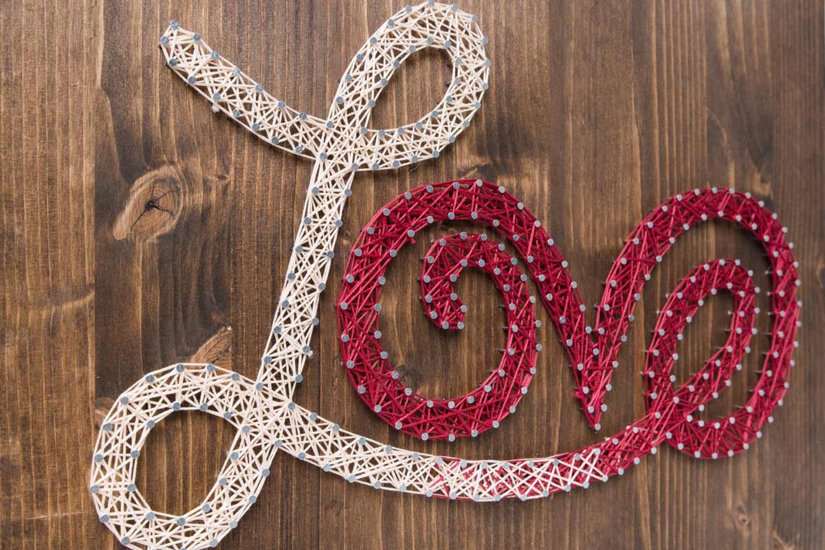 String of the Art Love String Art Kit, American Made Crafting Supplies, DIY Craft Kit for Adults, Beginner to Advanced Crafters