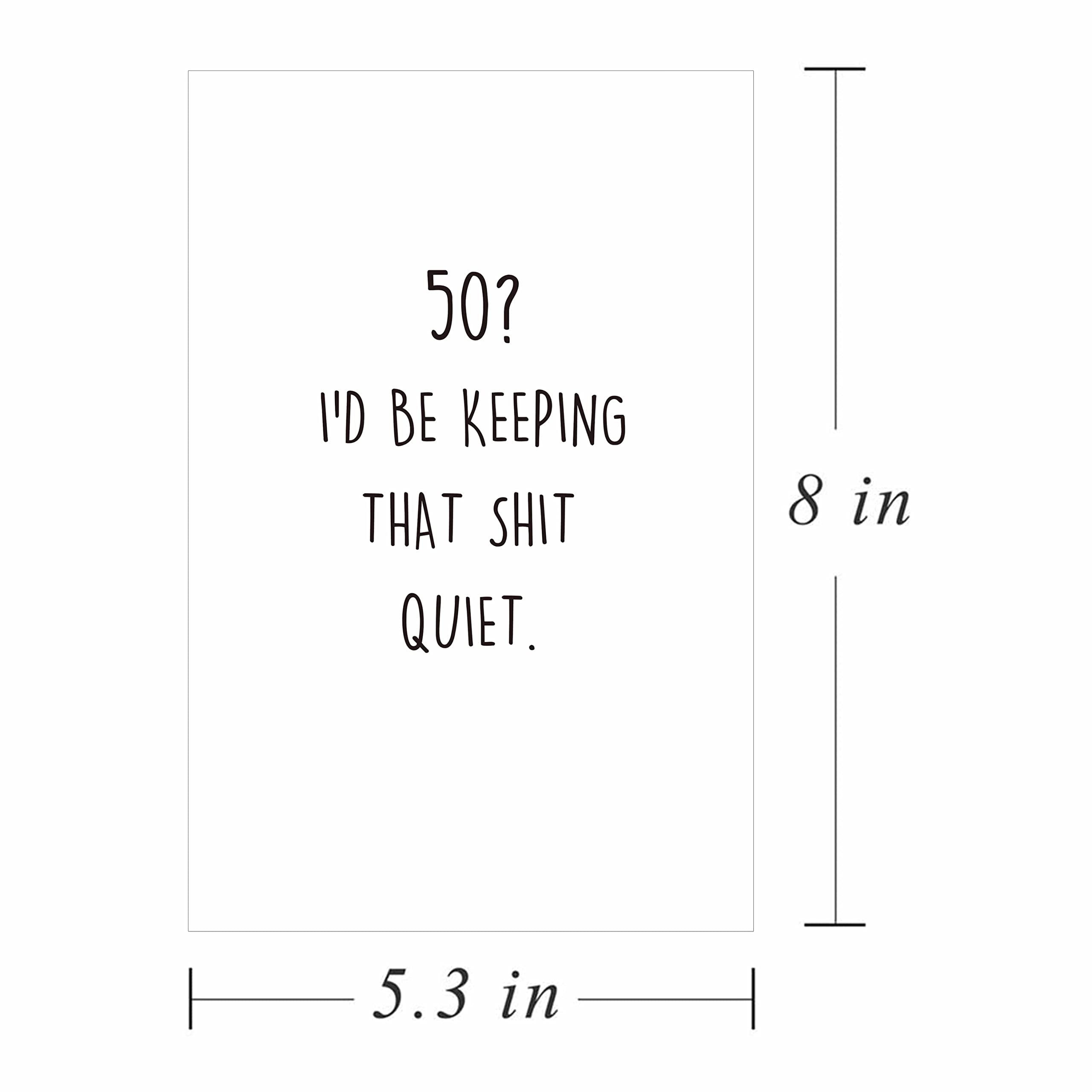 Funny 50th Birthday Greeting Card, Cheeky Fifty Years Old Card for BBF Him Her, Hilarious 50th Bday Gift