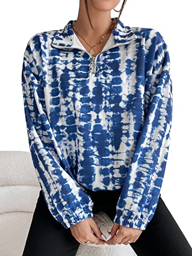 Gdlifecome Womens Half Zip Pullover Long Sleeve Print Sweatshirt Womens all Fashion 2022 Pullover
