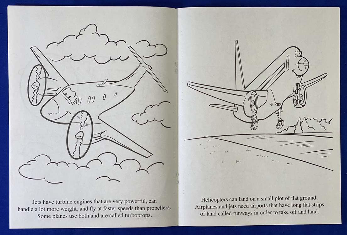 ZOCO - Aviation Adventures and Flying - Educational Coloring Books (25 Bulk Pack, Without Crayons) - Airplanes, Pilots, Airlines Handout - Games, Puzzles, Fun Activities for Kids