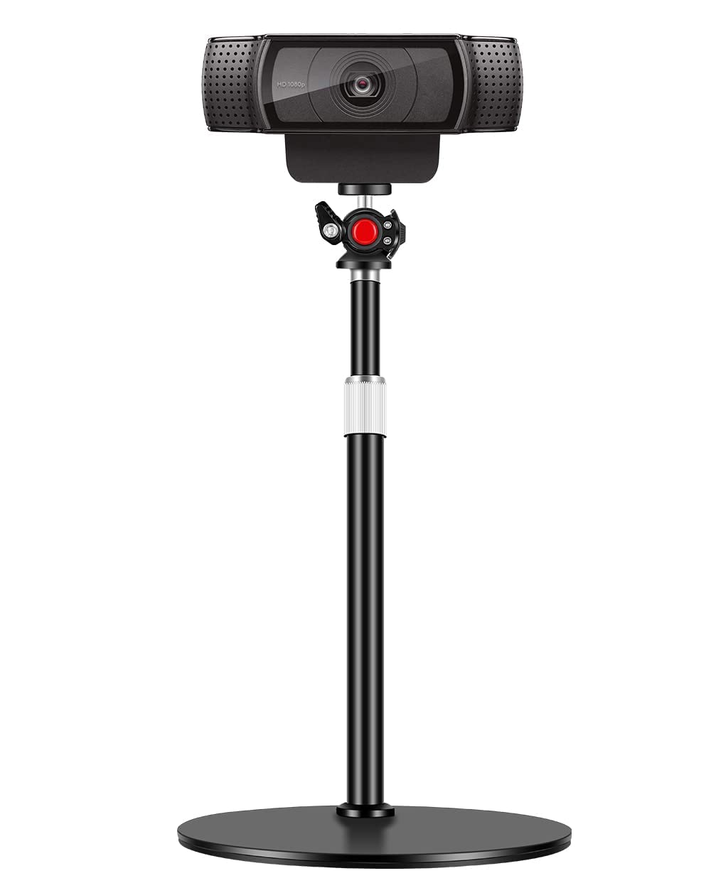 Etour Webcam Desk Mount Stand with 360° Ballhead, Heavy Base Height Adjustable Compatible with Logitech Webcam C920 C922 Brio 4K, and Other Webcam with 1/4" Thread for Live Streaming/Video Calling