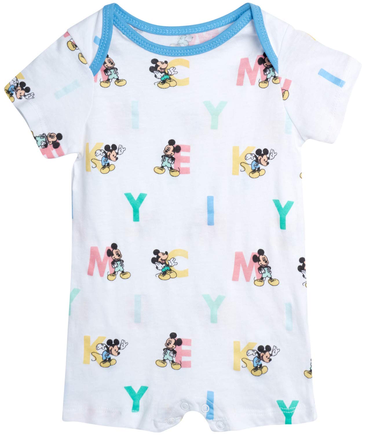 Disney Baby Boys? Mickey Mouse Romper - 4 Piece Newborn Layette Bodysuit (0-24M), Size 12M, Mickey Red/White