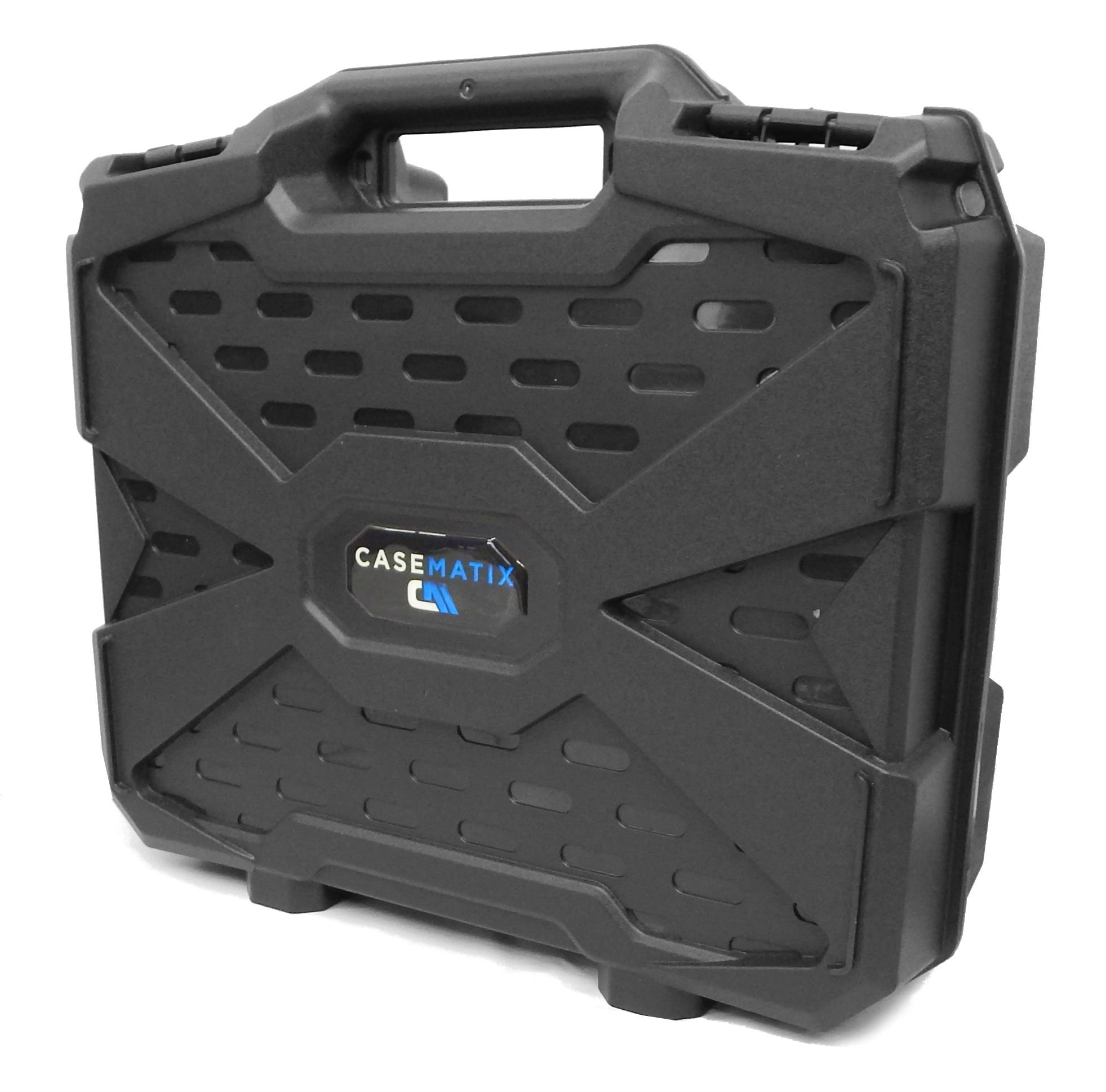 CASEMATIX Travel Case Compatible with Xbox One S - Hard Shell Carrying Case with Protective Foam Compartments for Console, Controller, Power Adapter, Games and More - Case Only
