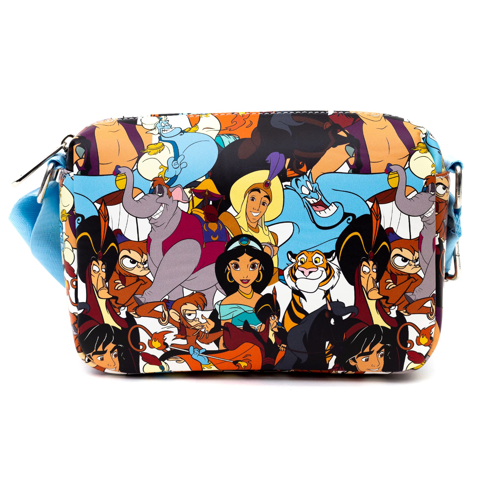 Disney Bag, Cross Body, Rectangle, Aladdin Character Poses Stacked Collage, Vegan Leather