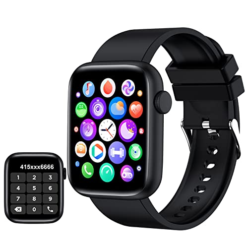 Smart Watch, 1.9" Full Touch Screen Smart Watch for Android & iOS Phones with Heart Rate & Blood Oxygen Monitor, 123 Sport Modes,Voice Assistant, Fitness Smart Watch for Women Men