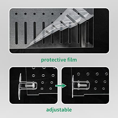 HingoFuni Fish Tank Divider Aquarium Acrylic Isolation Grid Board Divider with Suction Cups Accessories Transparent Plate Baffle Blocking Fish Partition Net Freshwater Ornament 25x30cm