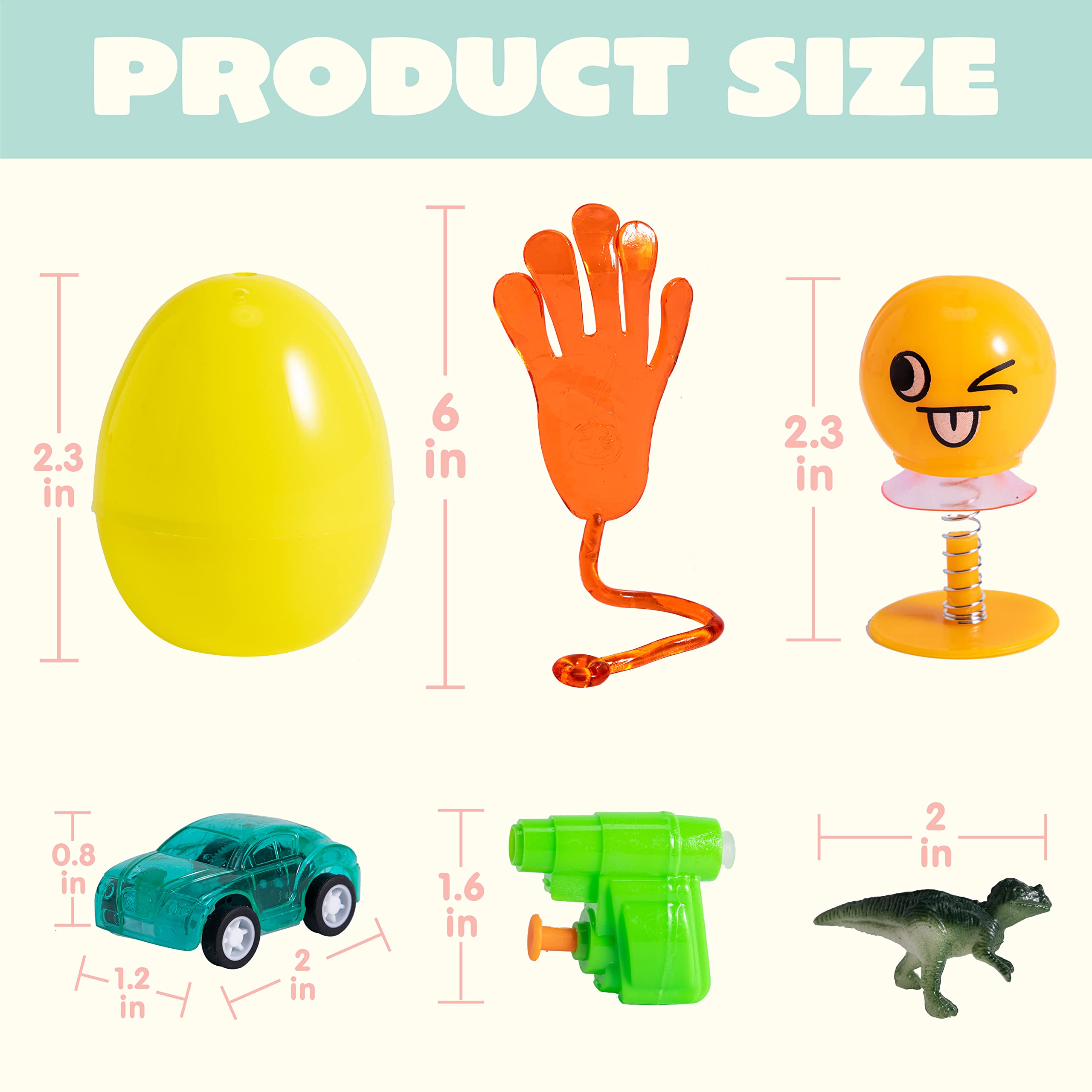 JOYIN 48Pcs Easter Eggs with Toys Inside, Prefilled Easter Eggs with Popular Assorted Toys for Kids Boys Girls, Easter Party Favors Easter Eggs Hunt, Basket Stuffers Filler, Classroom Exchange