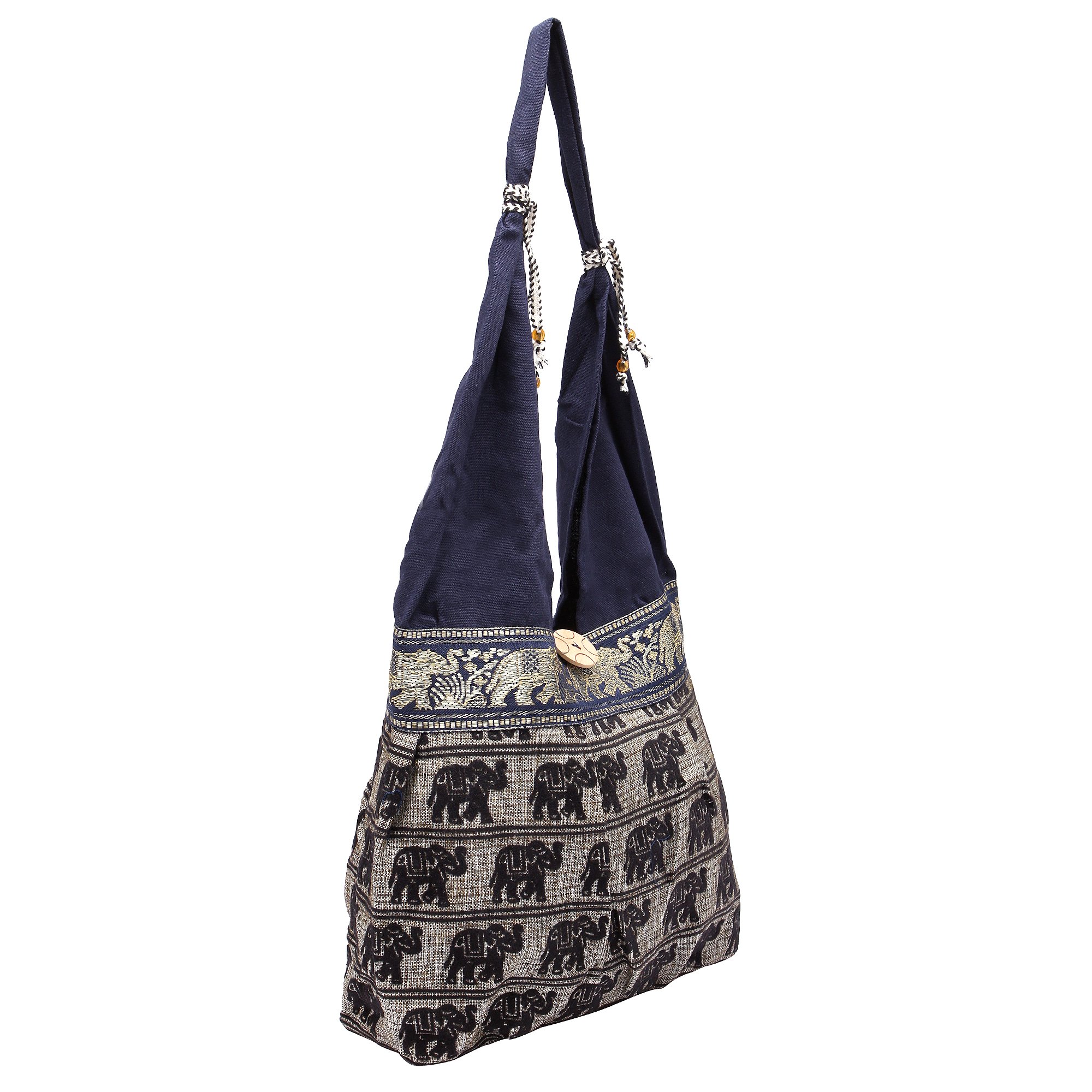 Rastogi Handicrafts Women's Casual Dainty Shoulder-Handbags, Black, Medium