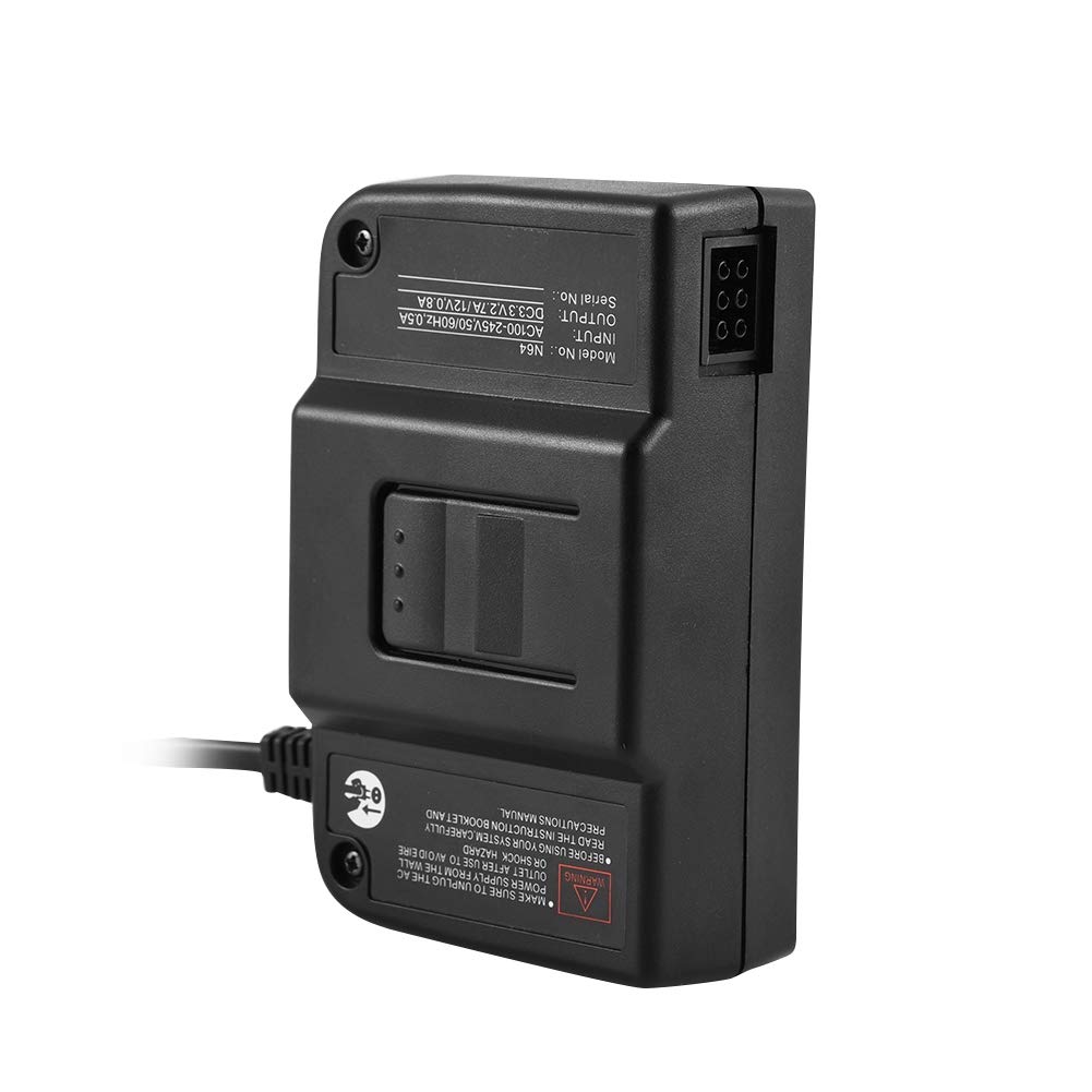 Power Suppply AC Adapter, 100-240V Input High Efficiency Power Adapter Compatible with N64 (US Plug)
