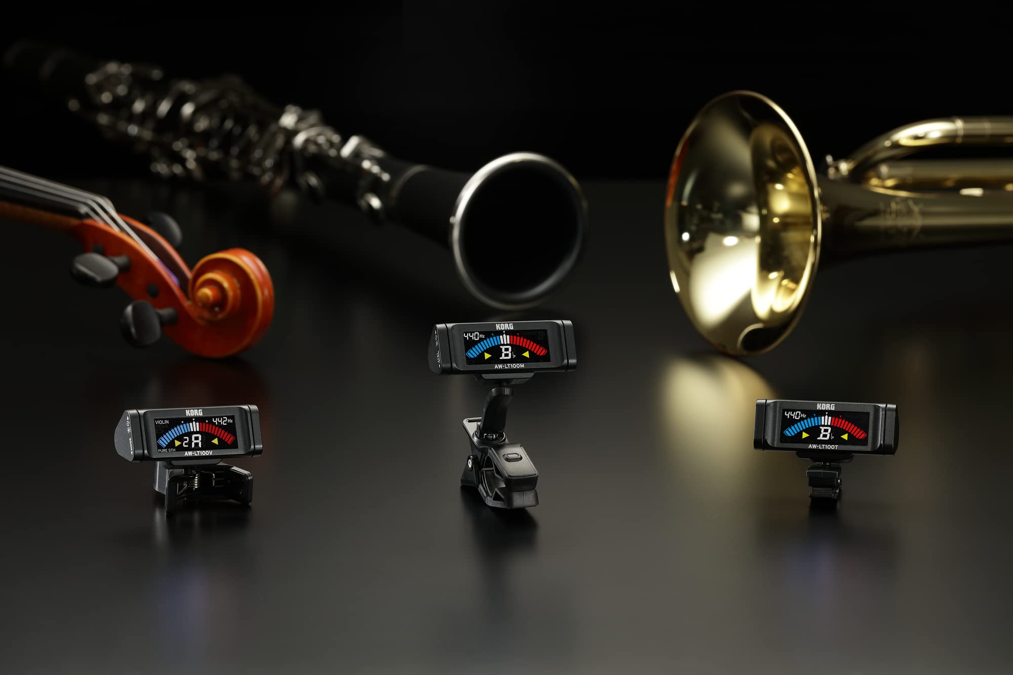 Korg Trumpet Trombone Tuner, Black (AW-LT100T)