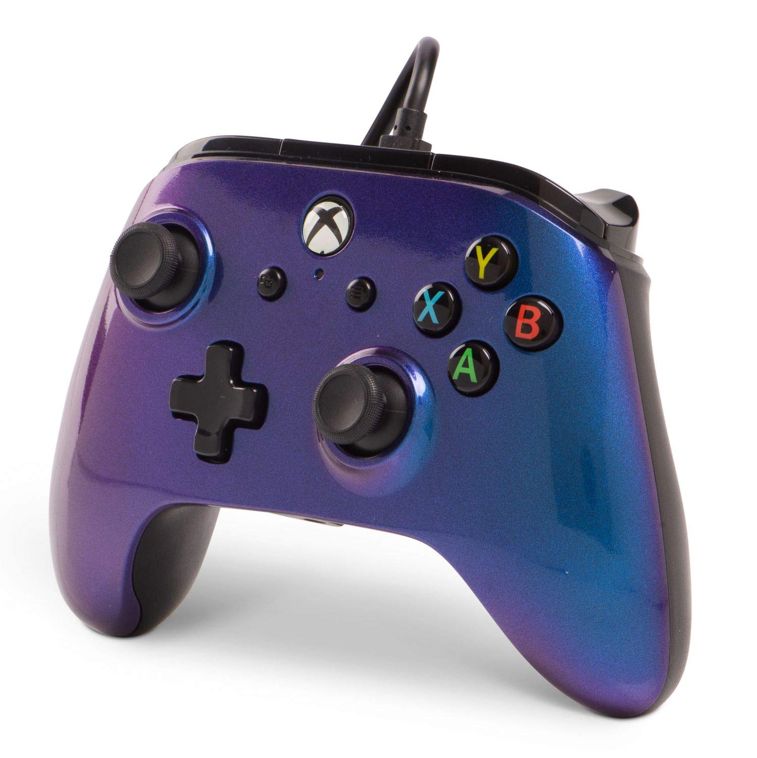 PowerA Enhanced Wired Controller for Xbox One - Cosmos Nebula, gamepad, wired video game controller, gaming controller, Xbox One, works with Xbox Series X|S