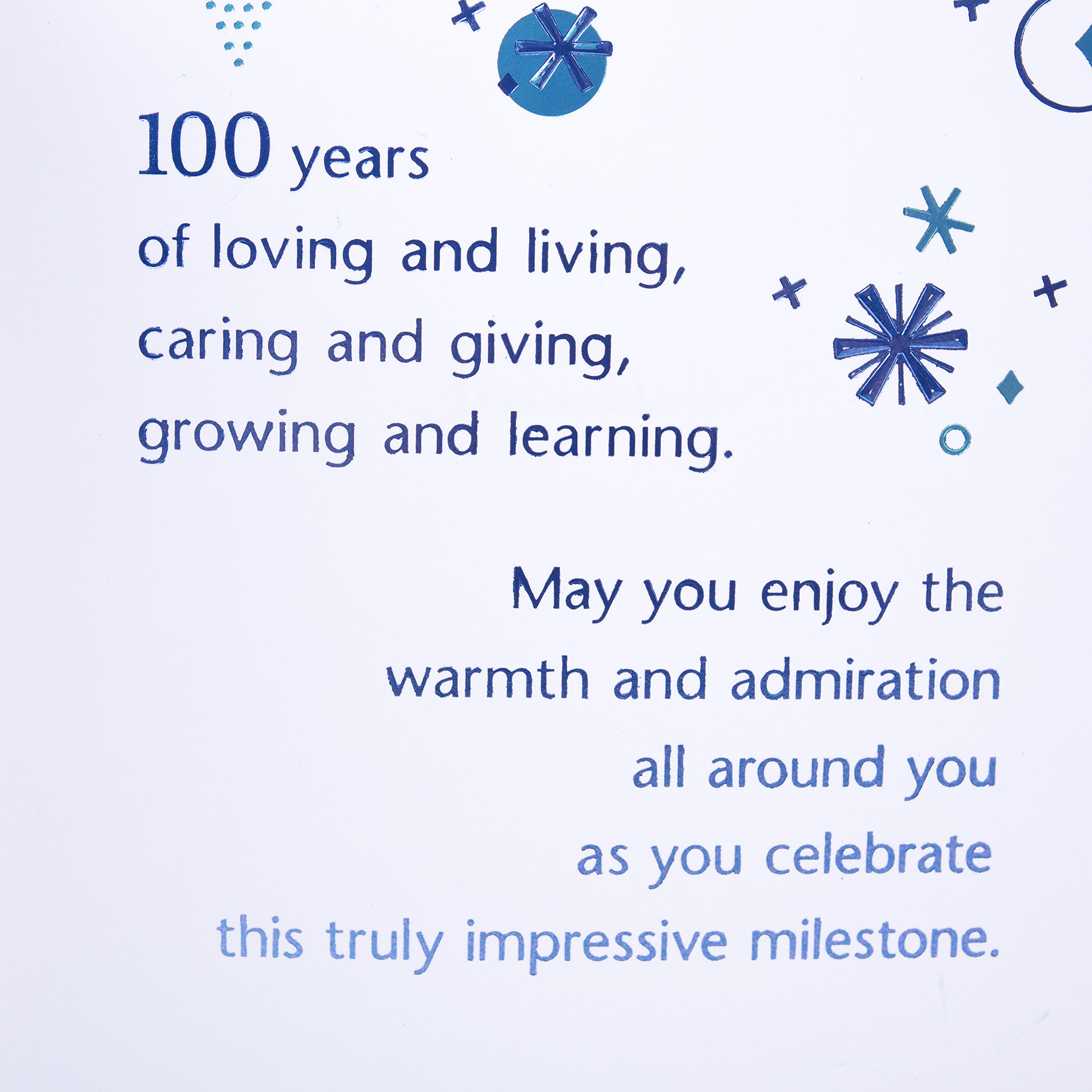 Hallmark 100th Birthday Greeting Card (100th with Confetti)