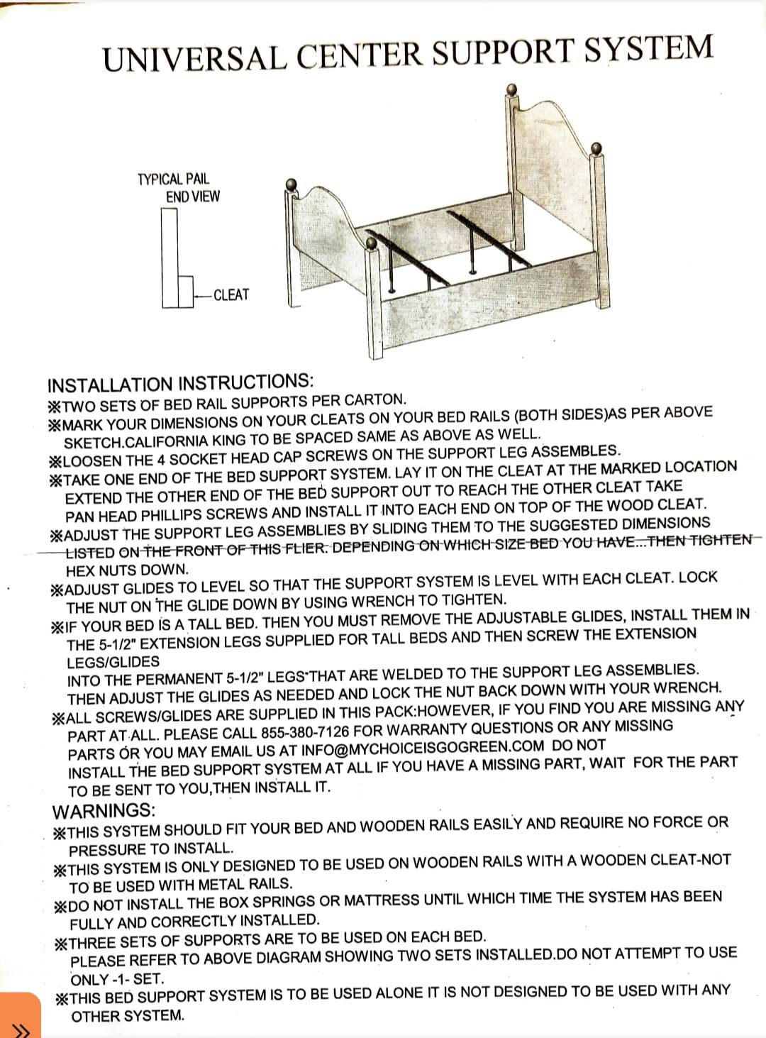 Go Green International Universal Bed Support | Custom 30 yrs Experience