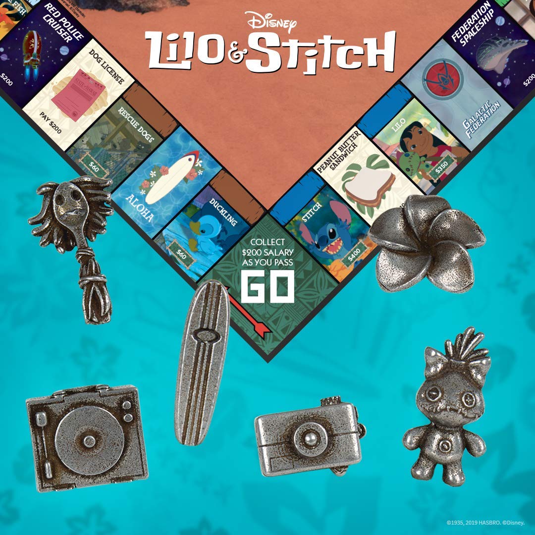 Monopoly: Disney Lilo & Stitch | Buy, Sell, Trade Characters from Disney’s Animated Film | Classic Monopoly Game | Officially-Licensed Lilo and Stitch Merchandise 2-6 Players