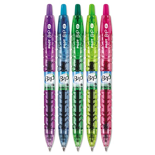 PILOT 36621 Gel Pen, Retractable, Refillable, Fine Point, 5/Pk, Ast