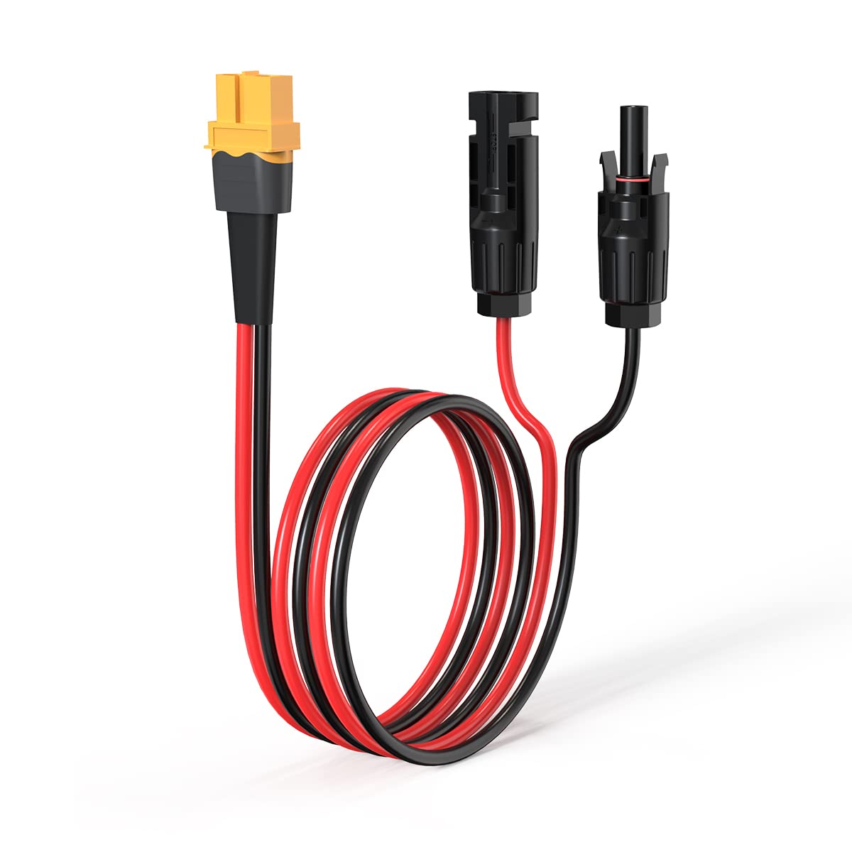 ELFCULB 10AWG 2FT XT60 Solar Cable 2 10 25 35 50 75 100FT XT60 Extension Cable Solar Panel Connector to XT60 Connector for Portable Power Station (2FT)