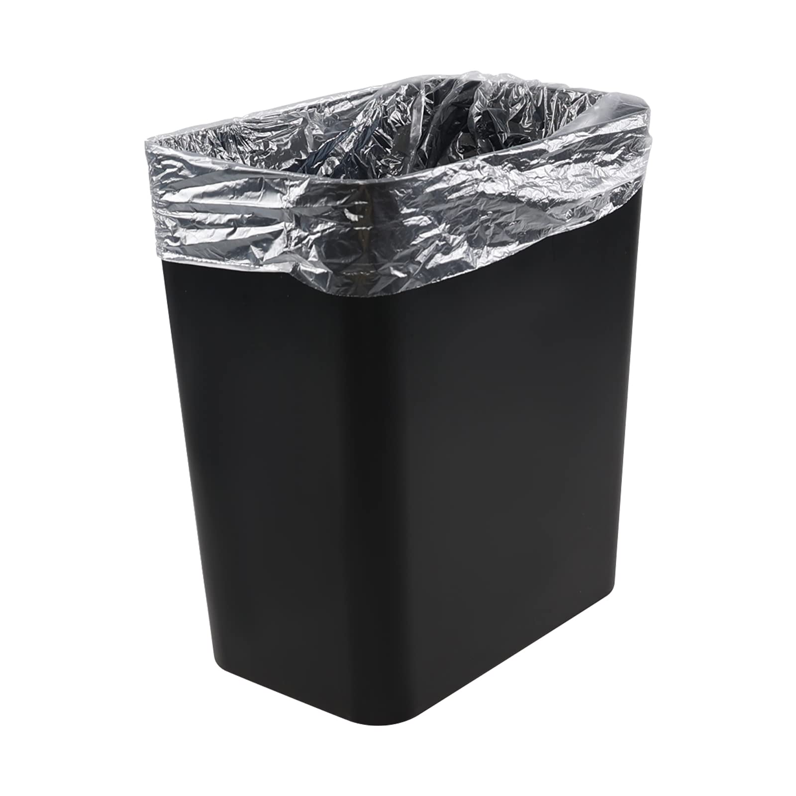 Gainhope 3-Pack 4.5 Gallon Plastic Small Trash Can Wastebasket, Black Garbage Container Bin for Under Desk, Office, Bathroom, Living Room, Classroom