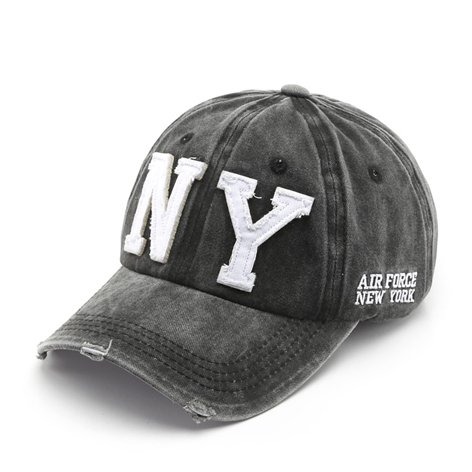 CarBoss Men and Women's Brand Retro Washed Cap,Embroidered Outdoor Baseball Cap Hat (Dark Gray)