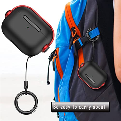 for Airpods Pro 2nd Case,Cover for airpod Pro 2 TPU+PC Material,Shock-Proof and Drop-Proof for Air pods Pro2 (Black+red)