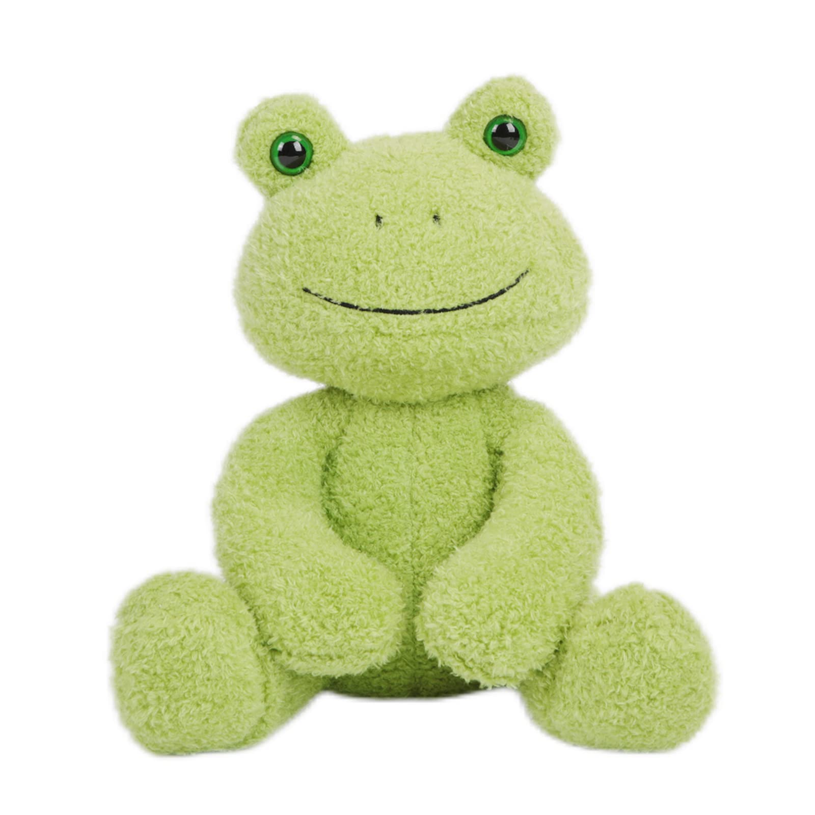 CAZOYEE Green Frog Plush Stuffed Animal, Cute Frog Plushie Doll, Birthday Christmas Soft Toy Gift for Kids Children Girls Boys, 10"
